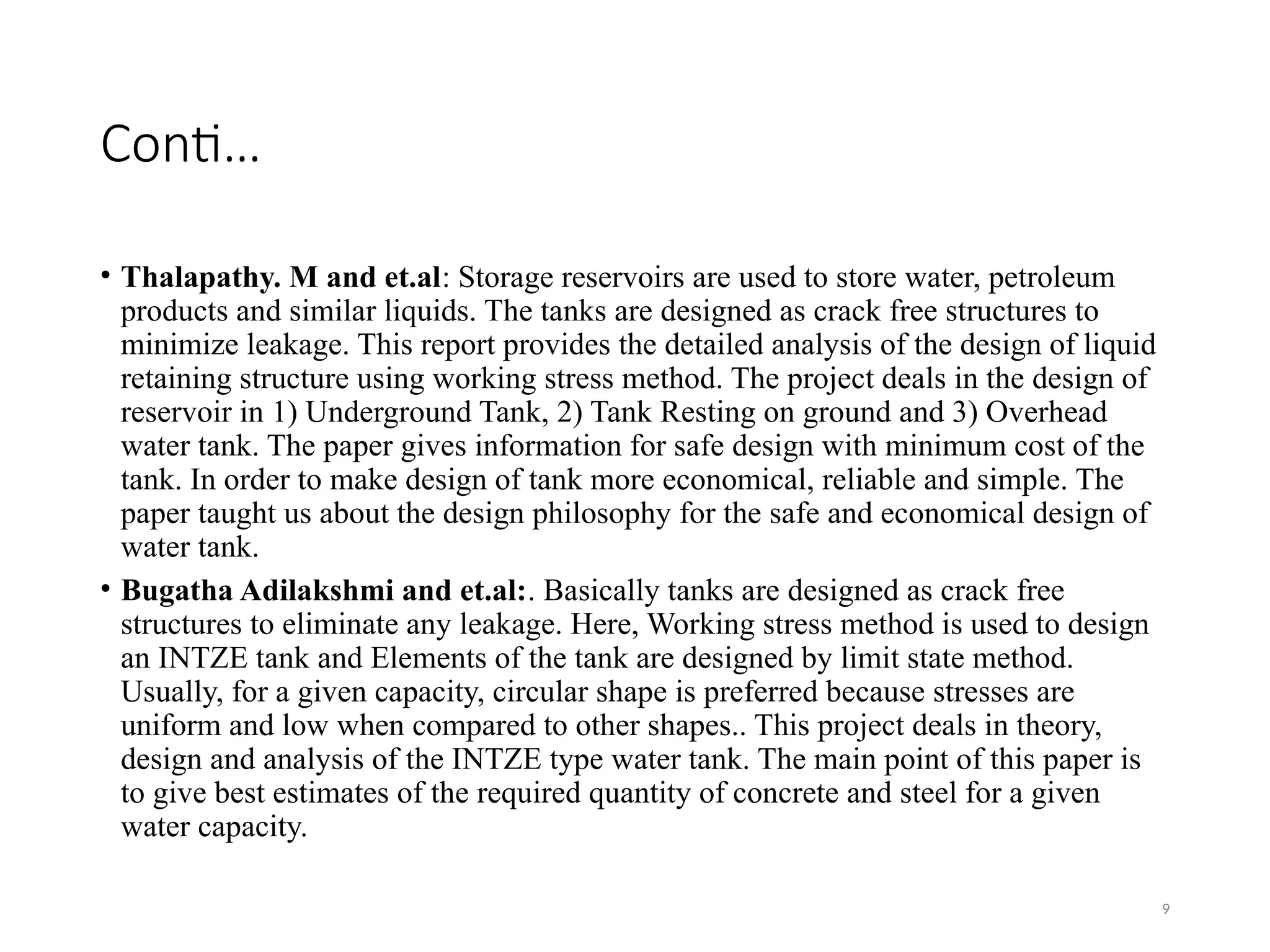 civil engineering project masters design of overhead water tank | PPTX