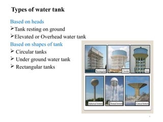 civil engineering project masters design of overhead water tank | PPTX