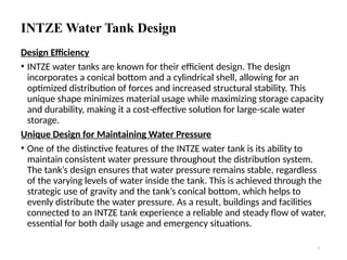 civil engineering project masters design of overhead water tank | PPTX