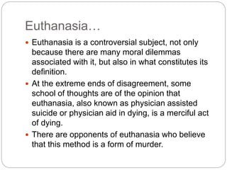 Suicide and Mercy Killing | PPTX