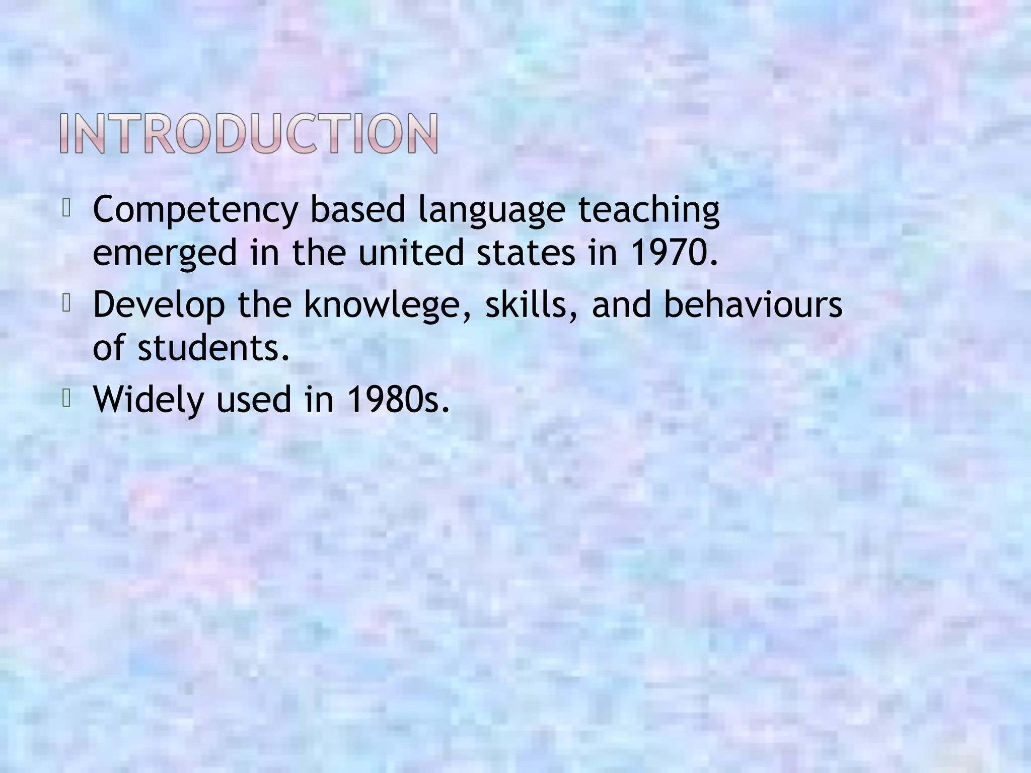 COMPETENCY BASED LANGUAGE TEACHING by Suci khairani | PPT
