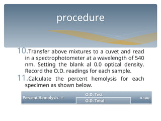 SUCROSE-HEMOLYSIS2-TEST a lecture for medical lab | PPT