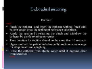 Endotracheal Suctioning