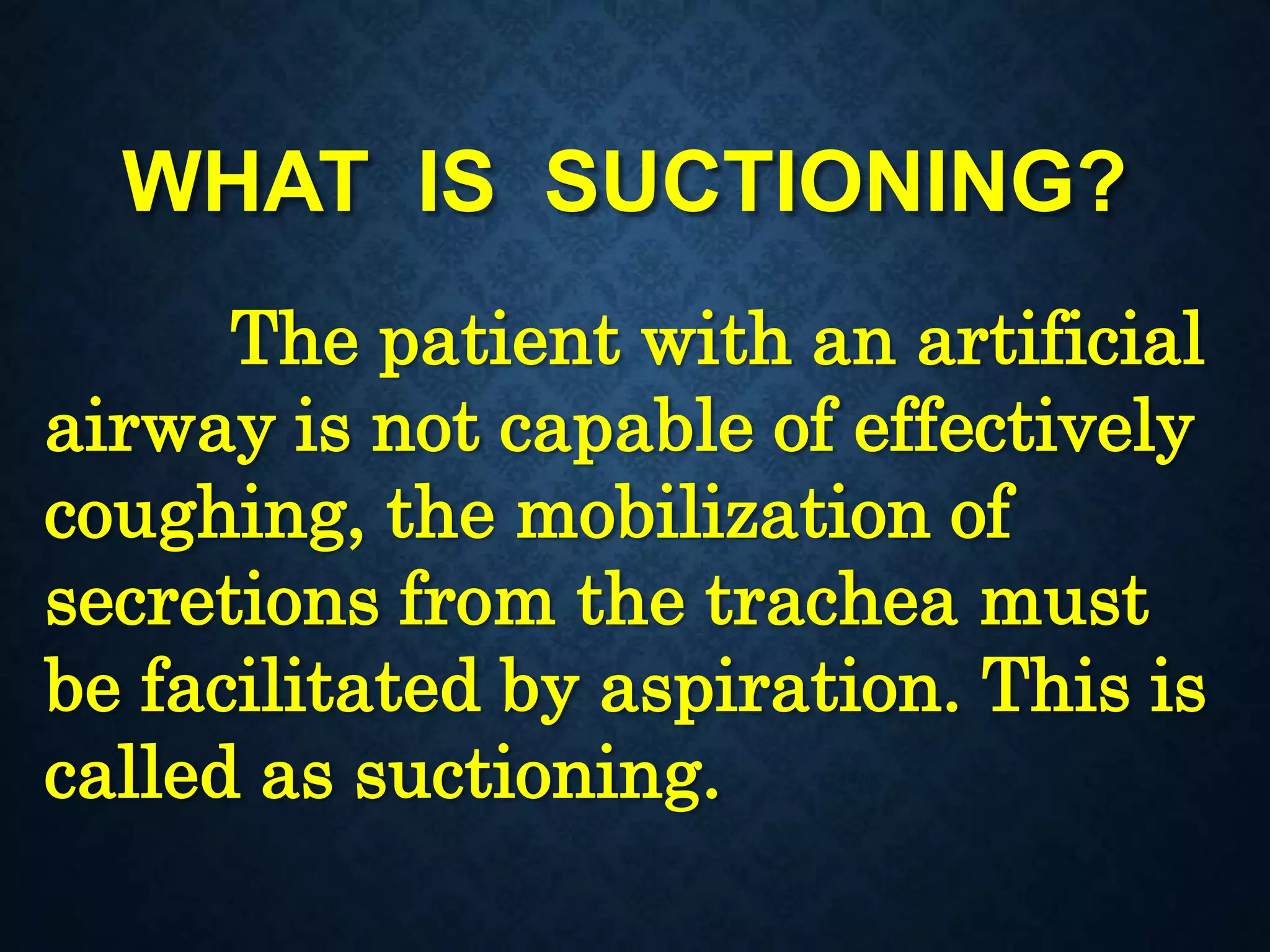 Suction therapy for ICU Patients | PPT