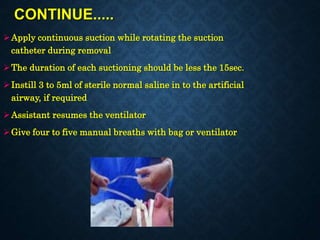 Suction therapy for ICU Patients | PPT