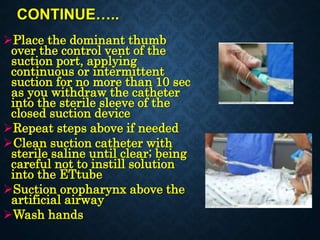 Suction therapy for ICU Patients | PPT
