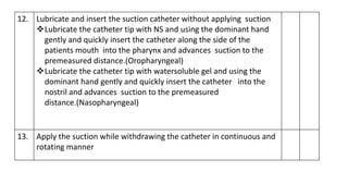 Suctioning checklist deveelopment | PPTX