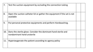 Suctioning checklist deveelopment | PPTX