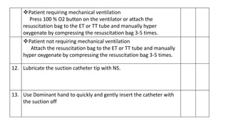 Suctioning checklist deveelopment | PPTX