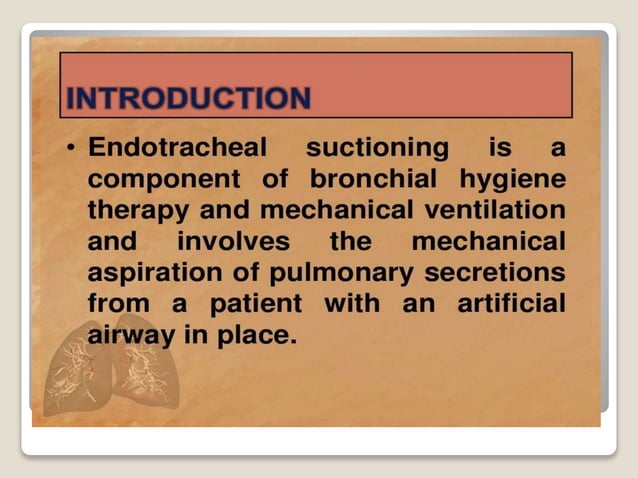 suctioning procedure ppt.pptx | Lung and Respiratory Health | Diseases ...