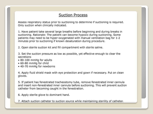 suctioning procedure ppt.pptx | Lung and Respiratory Health | Diseases ...