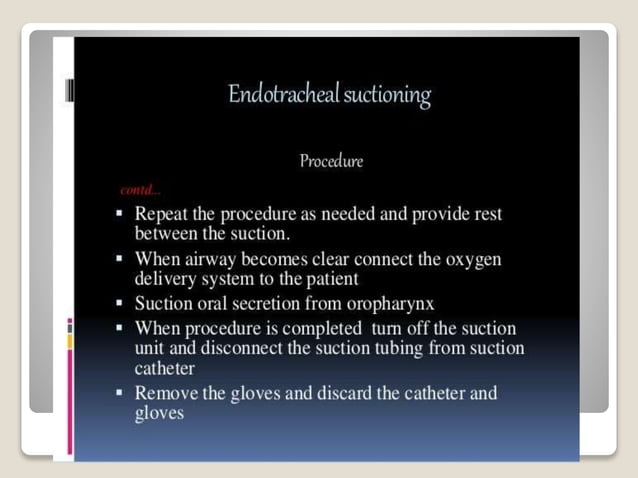 suctioning procedure ppt.pptx | Lung and Respiratory Health | Diseases ...