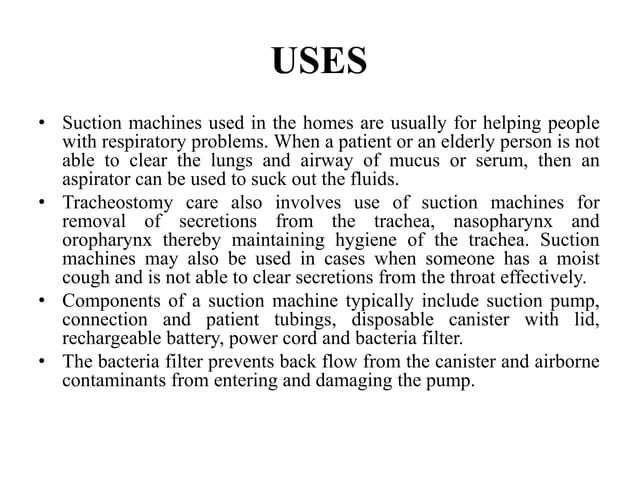 Suction machine.. | PPTX