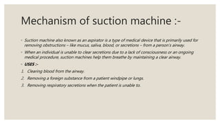 Suction machine. | PPTX
