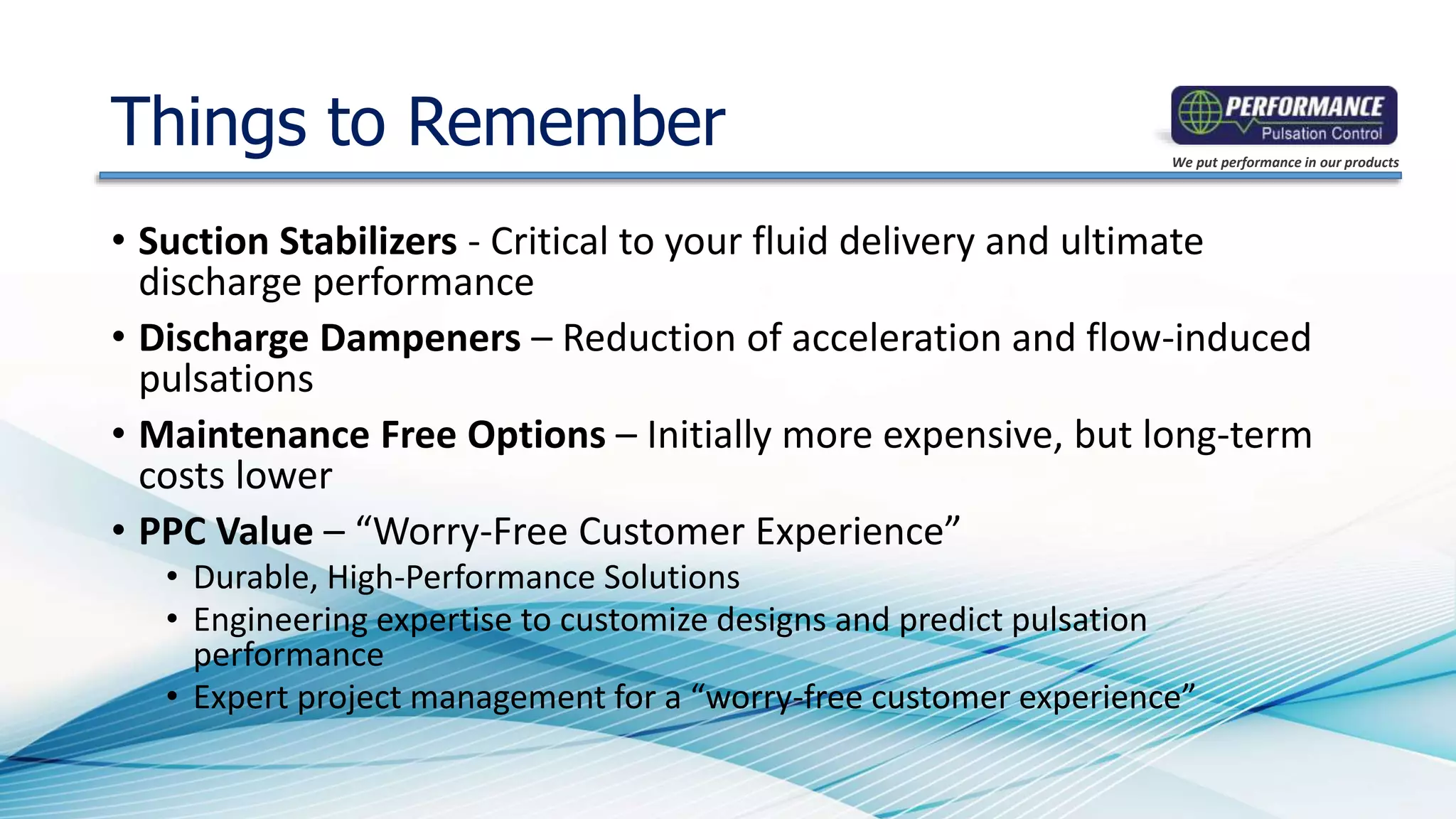 Suction Stabilizers for Pulsation Control | PPTX