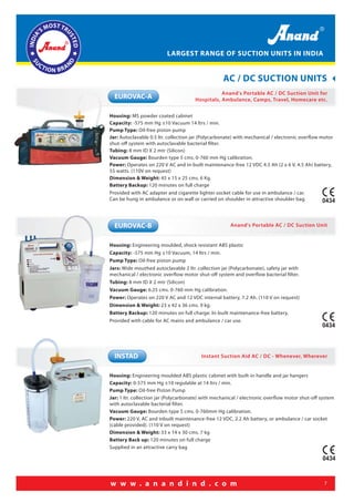 Suction Unit Catalogue | PDF | Lung and Respiratory Health | Diseases ...