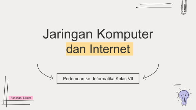 Jaringan Komputer dan Internet Kelas 7 | PDF