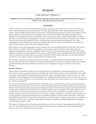 Sudan SUDAN: NAPA PROJECT PROFILE | PDF