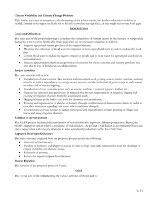 Sudan SUDAN: NAPA PROJECT PROFILE | PDF