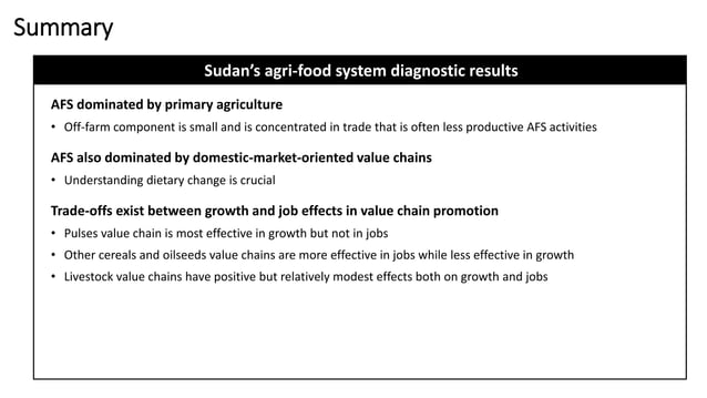 Khalid Siddig - Sudan’s Agri-Food System Diagnostic | PPT