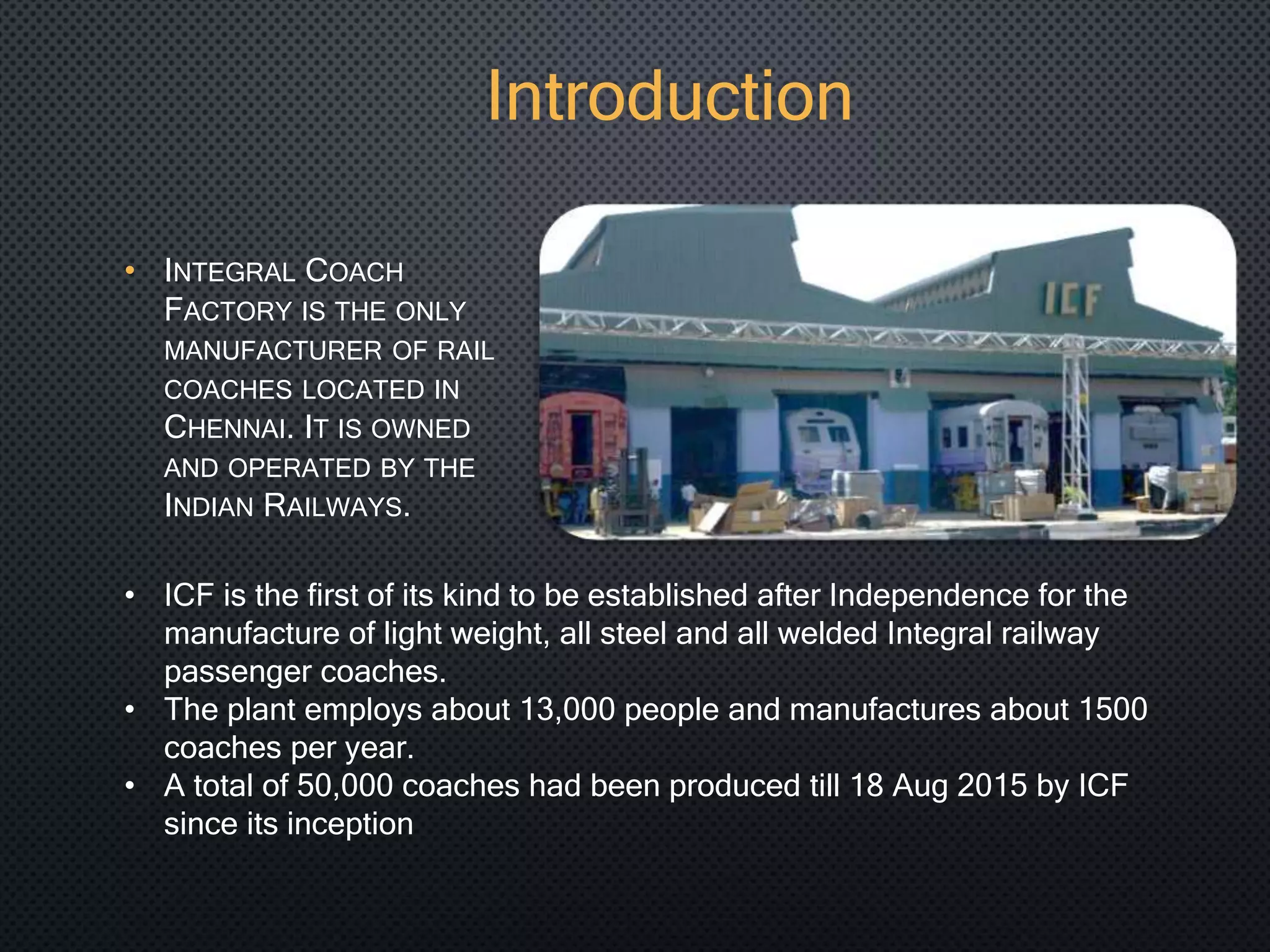 Inplant Training - Integral Coach Factory | PPTX
