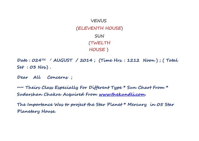 ~~ Sudarshan chakra related sun chart details ~~ | PPT