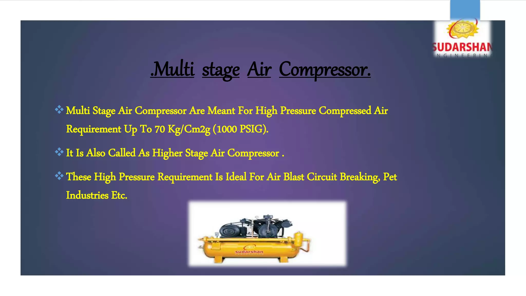 Single Stage Air Compressor, Two Stage Air Compressor,Multi Stage Air ...
