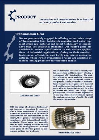 Sudarshan Gears, Rajkot, Gearbox & Timing Pulley Products | PDF