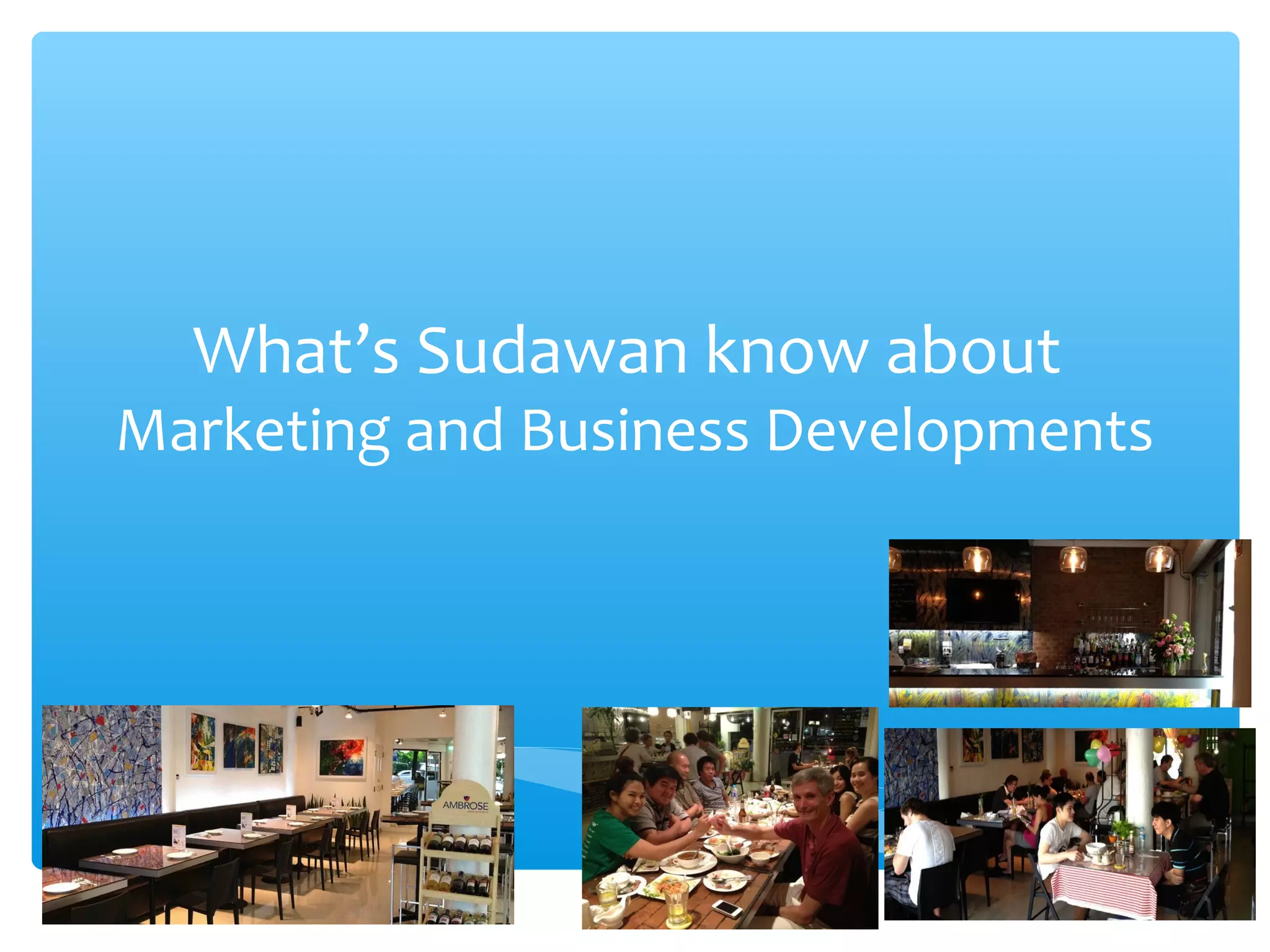 Sudawan makerting resume | PPT