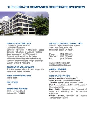 Suddath Integrated Logistics Management Energy Projects[1] | PDF