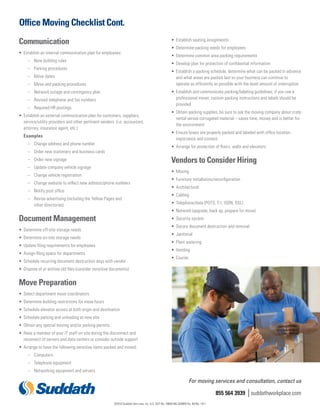 Office Moving Checklist | PDF