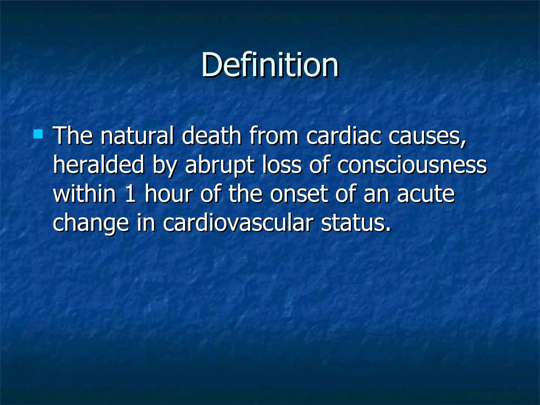 Sudden Cardiac Death | PPT | Heart and Cardiovascular Diseases ...