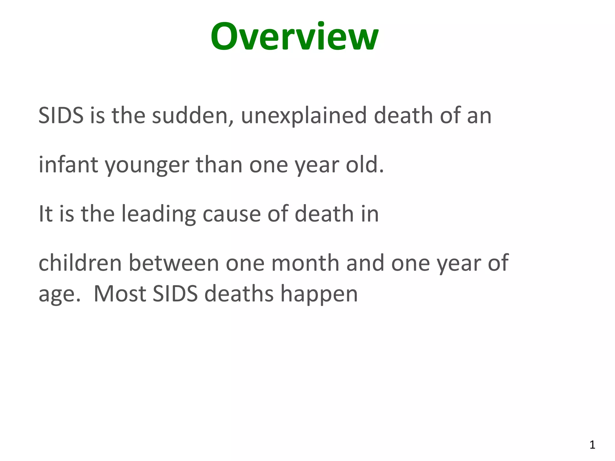 Sudden Infant Death Syndrome | PPT | Free Download
