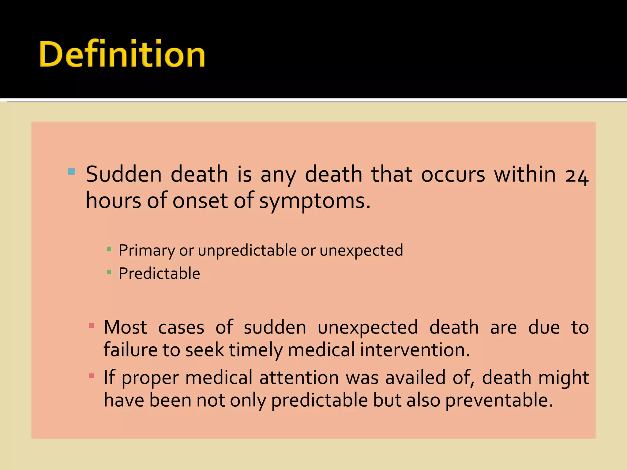 Sudden cardiac death | PPT | Heart and Cardiovascular Diseases ...