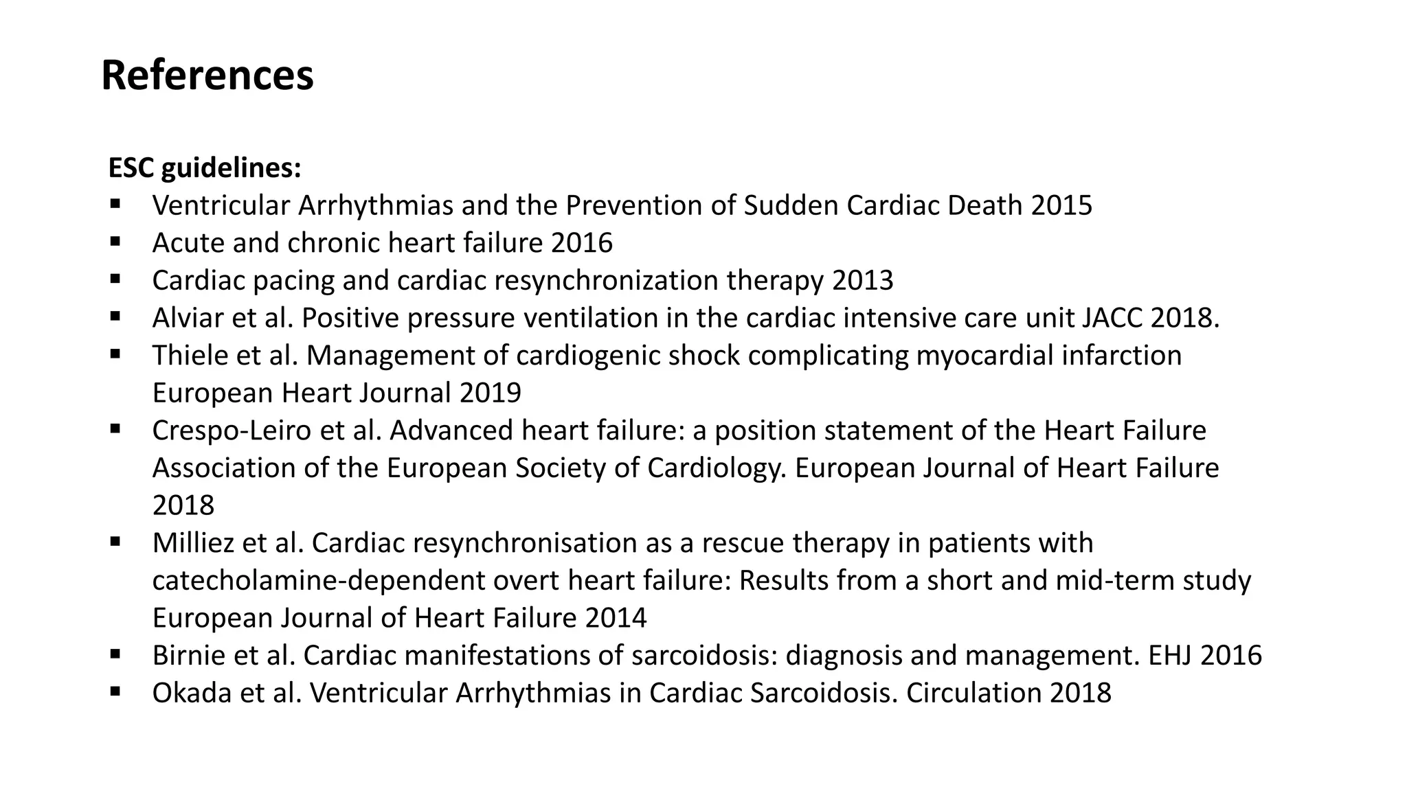 Sudden cardiac death and cardiogenic shock a team approach to save heart and brain | PPT