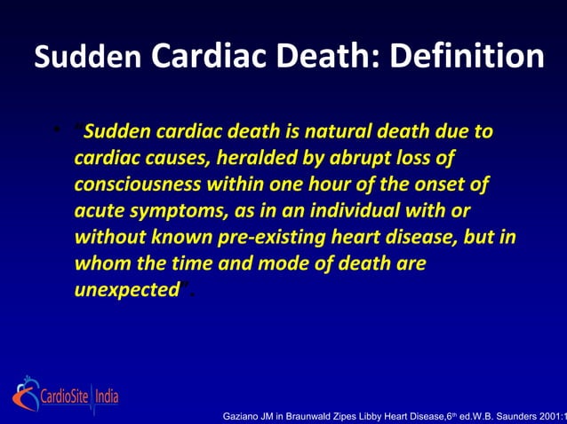 Sudden cardiac death | PPT | Heart and Cardiovascular Diseases ...