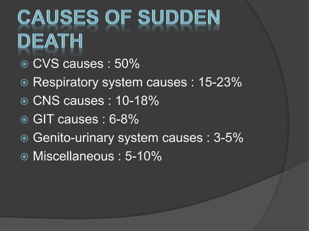 Sudden death.. Thanatology part 2 | PPTX