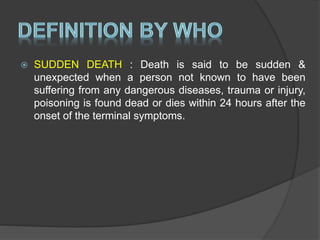 Sudden death.. Thanatology part 2 | PPT | Free Download