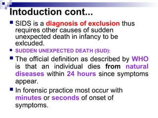 SUDDEN INFANT DEATH SYNDROME Forensic.ppt
