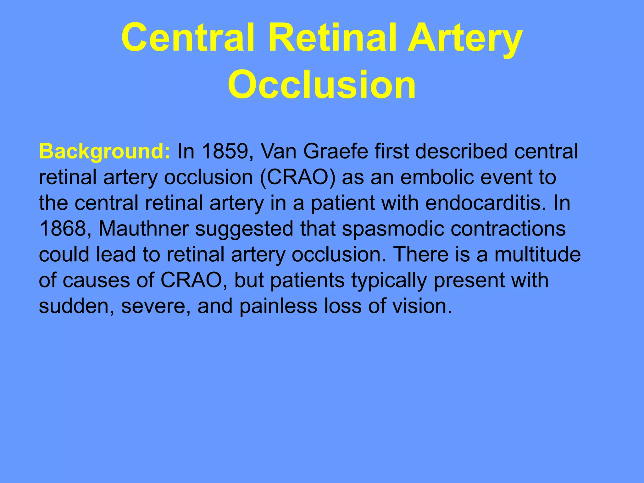 Sudden loss of vision IN A PATIENT ACUTELY | PPT