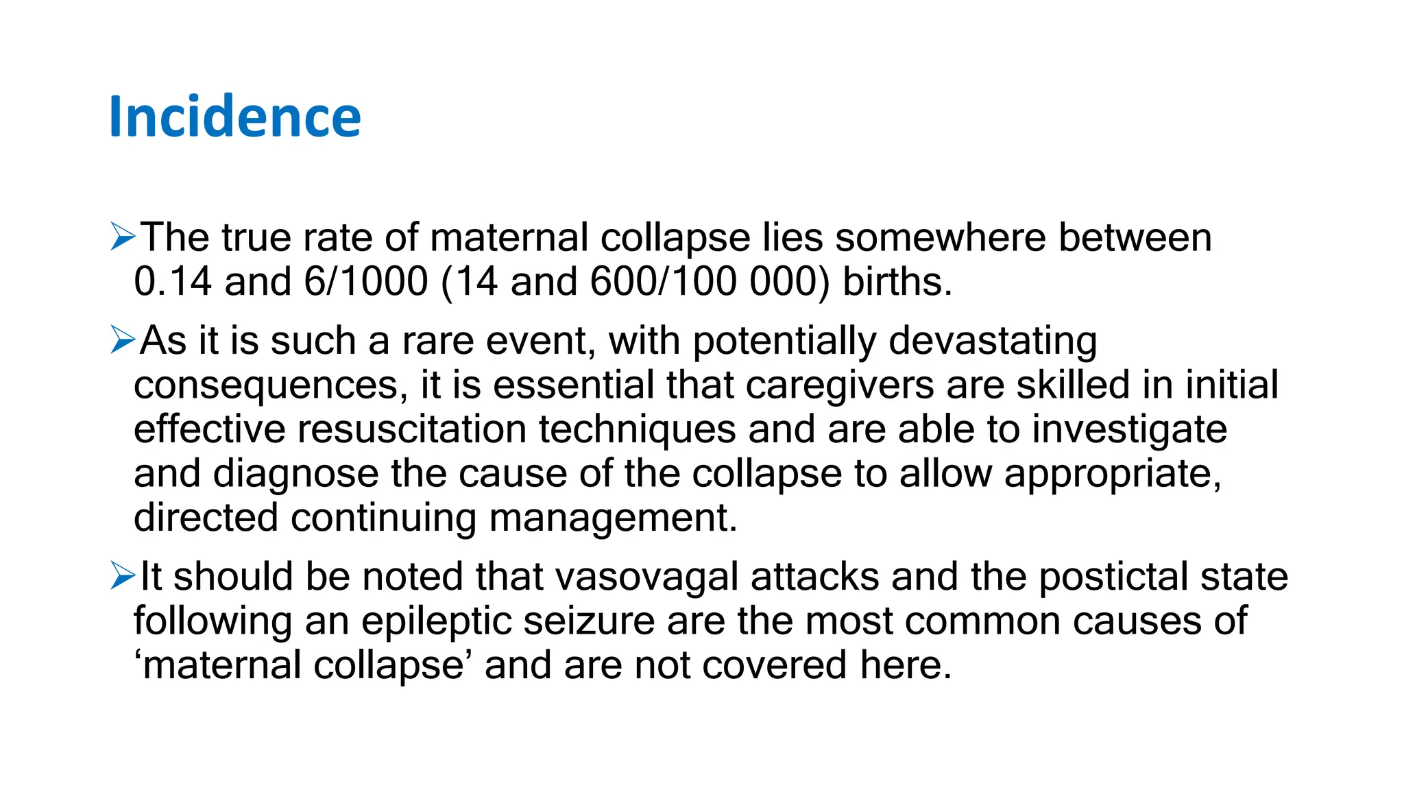 Sudden Maternal Collapse - Understanding Causes and Emergency ...