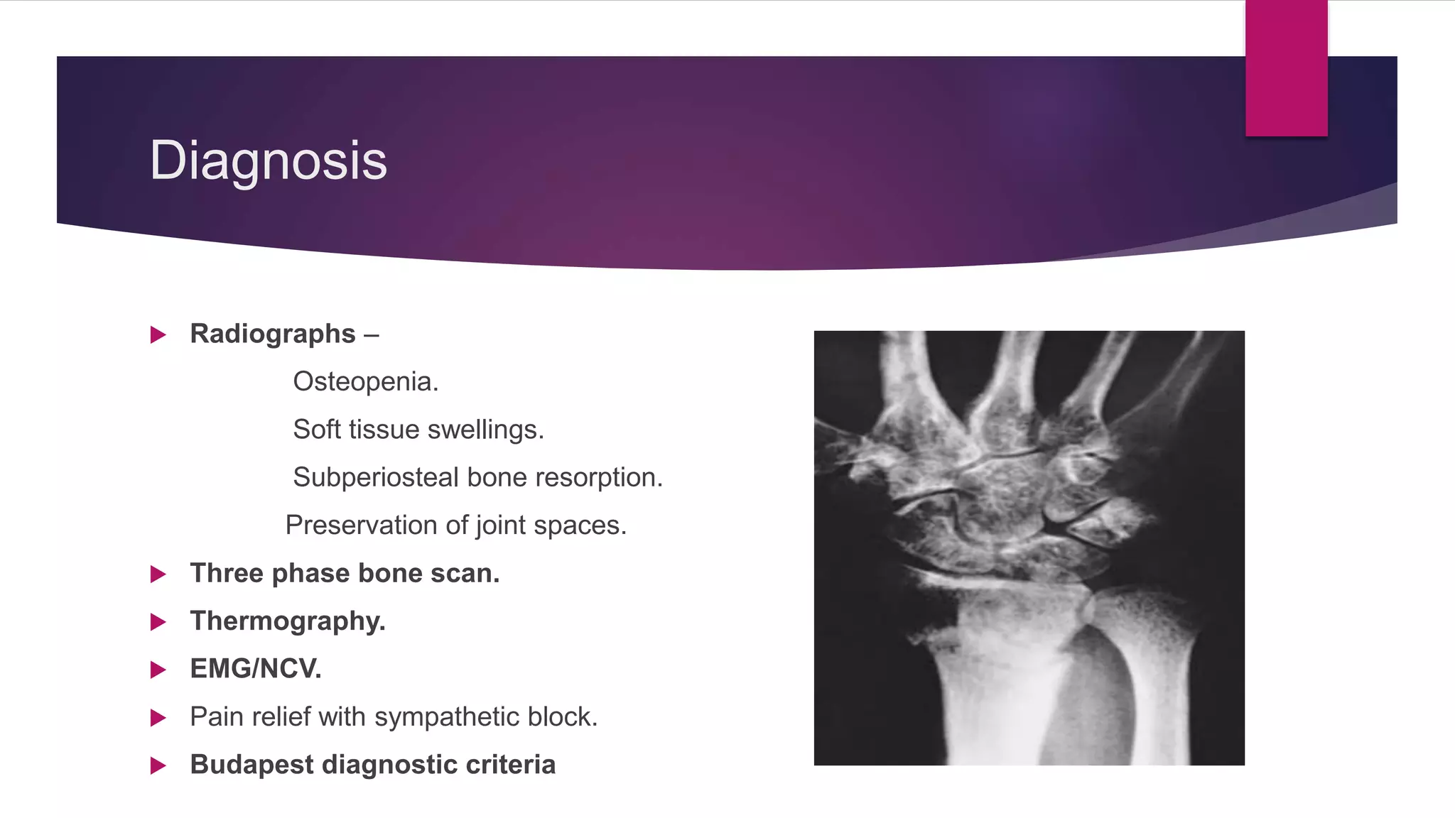 Sudeck's osteodystrophy - Dr Bipul Borthakur | PPTX