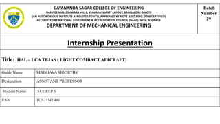 Sudeep internship on HAL aurospace PPT.pptx