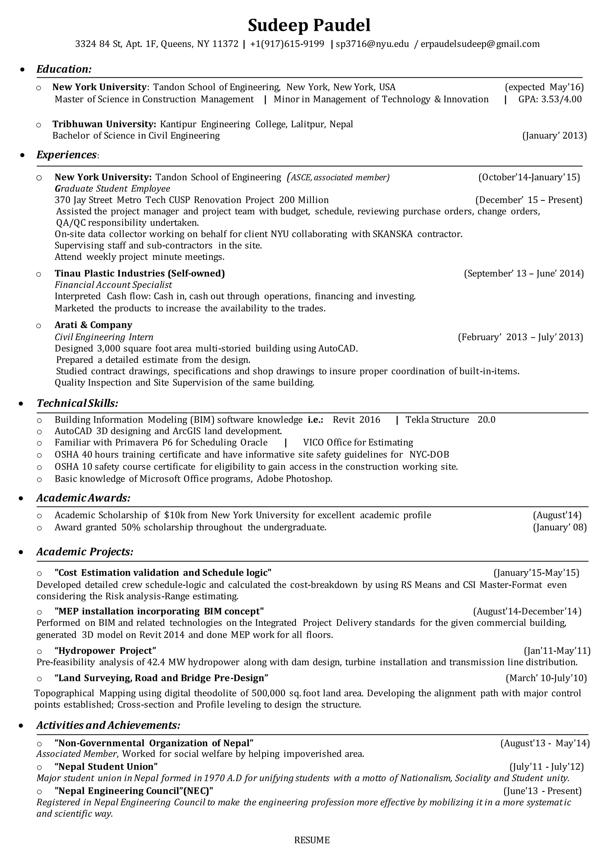 Sudeep Paudel Resume | DOCX