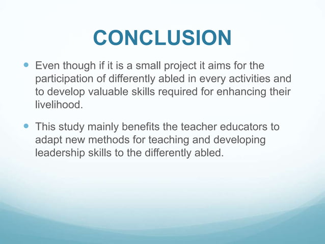 DEVELOPING LEADERSHIP SKILLS AMONG DIFFERENTLY ABLED ADULTS | PPT