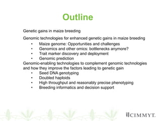 Genomic and enabling technologies in maize breeding for enhanced ...