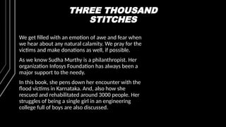 SUDHA MURTHY AND HER LIFE (ENGLISH).pptx