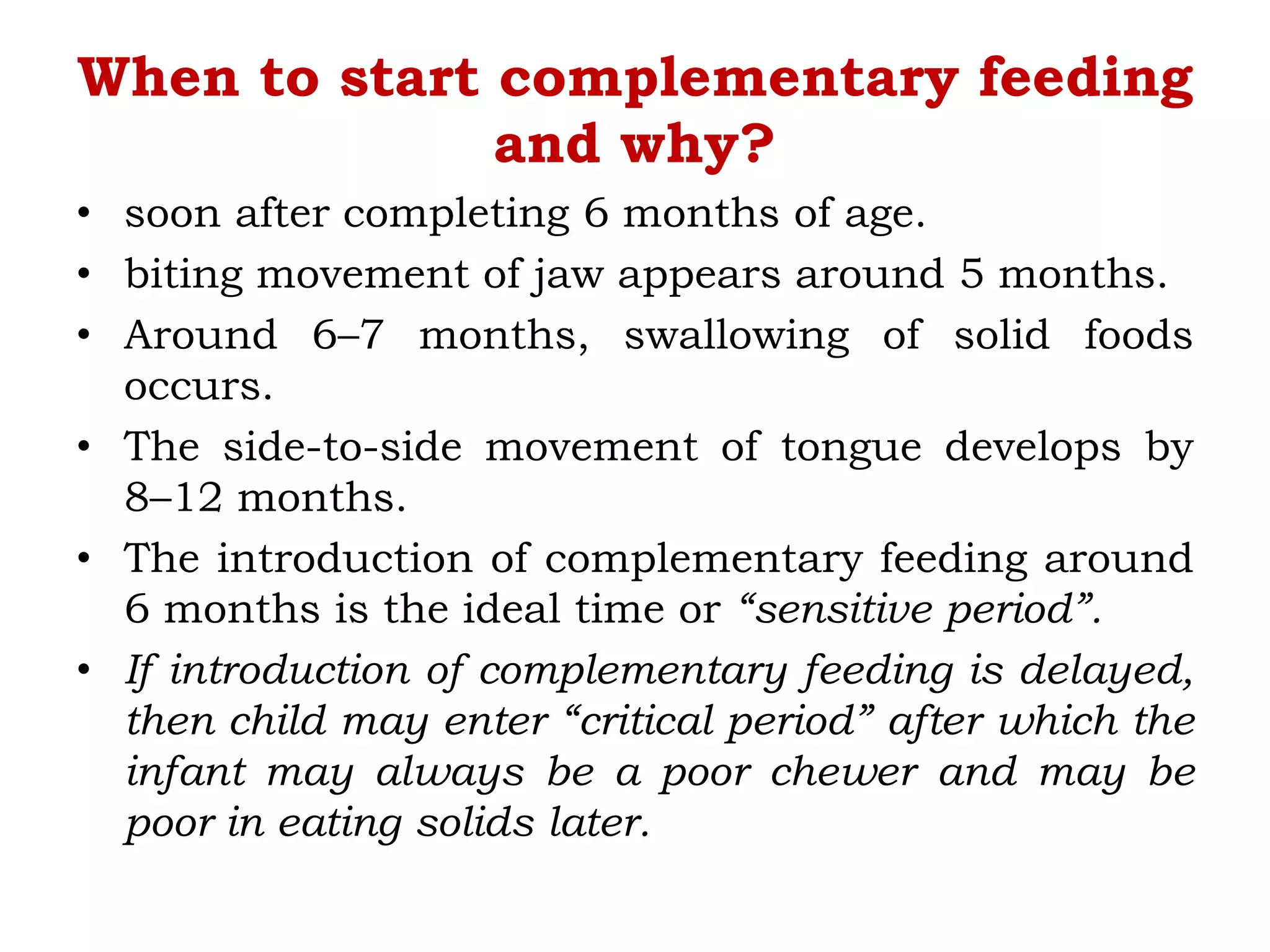 complementary feeding | PPTX