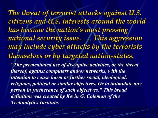 Cyber-Terrorism | PPT