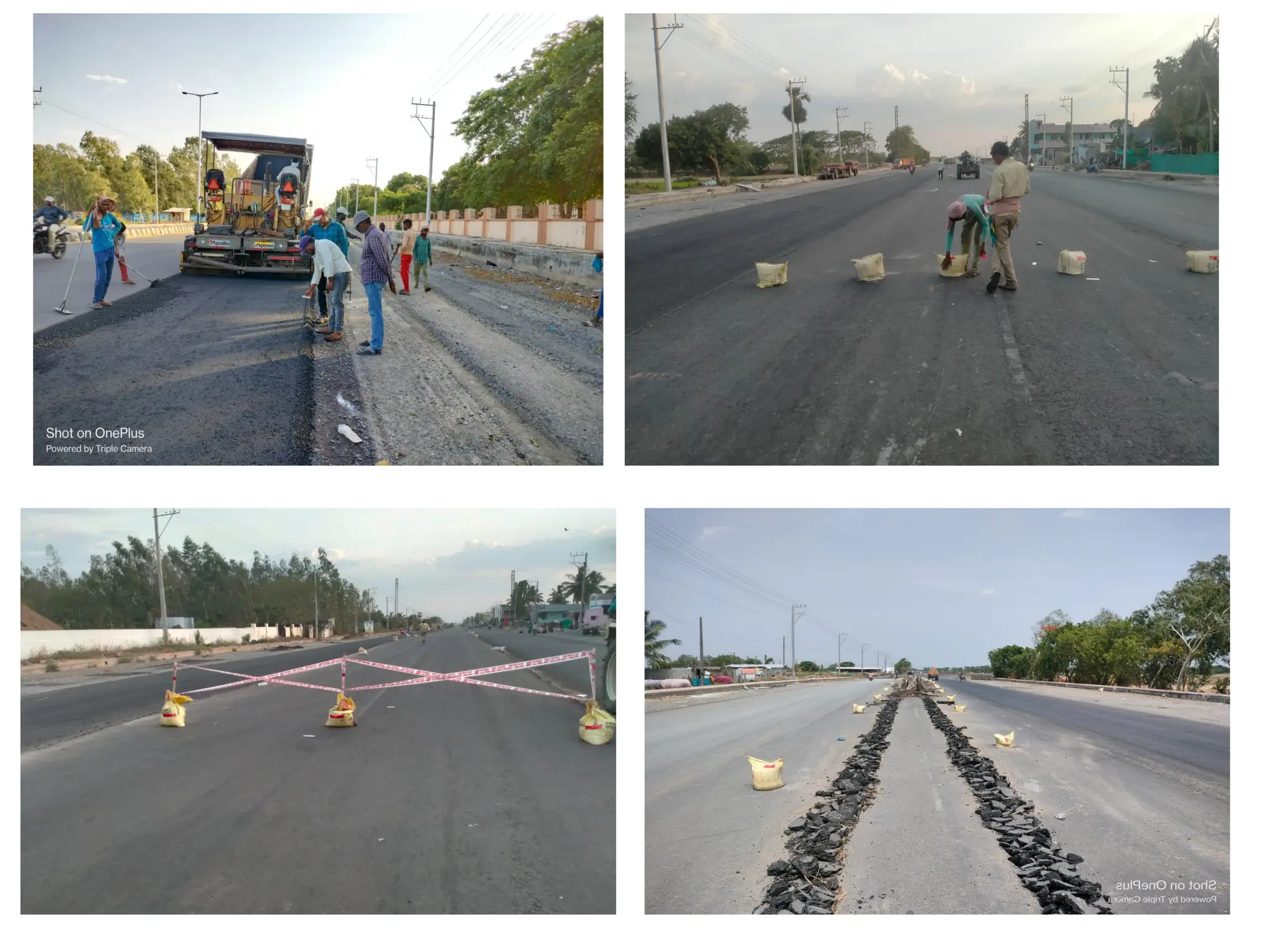 Bitumen road construction work in bapatla with depth | PPT